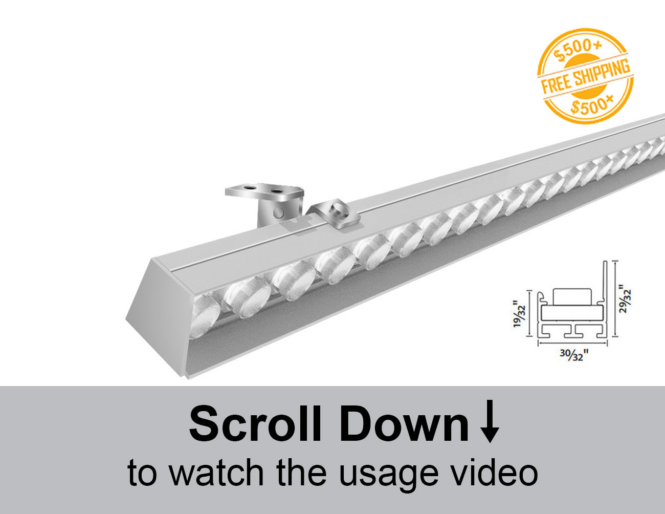 LED Wall Washer Linear Light - Wall Grazer 2321 | GL LED US LIGHTING
