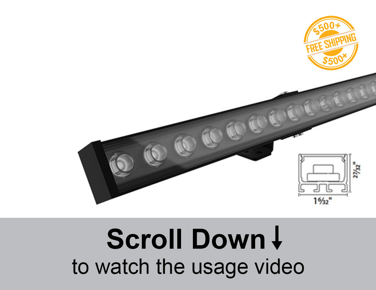 LED Wall Washer Linear Light - Wall Grazer 3021 | GL LED US LIGHTING