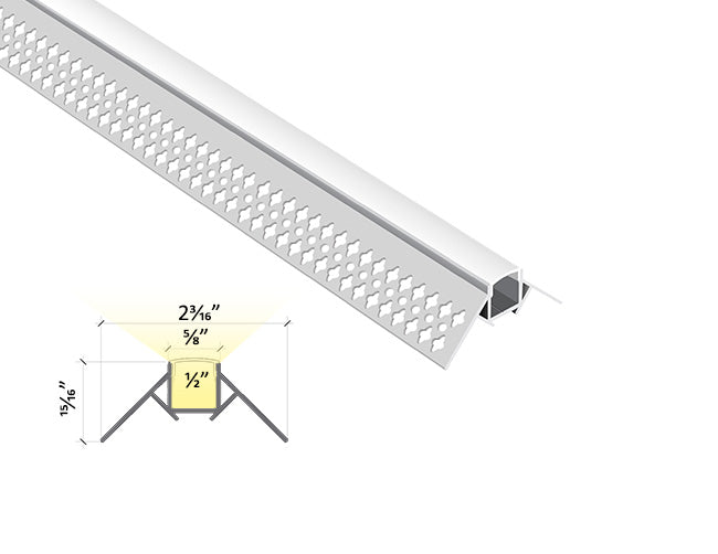 OUTSIDE CORNER - BY 5324 Aluminum Channel + Milky Diffuser - 94" | GL ...