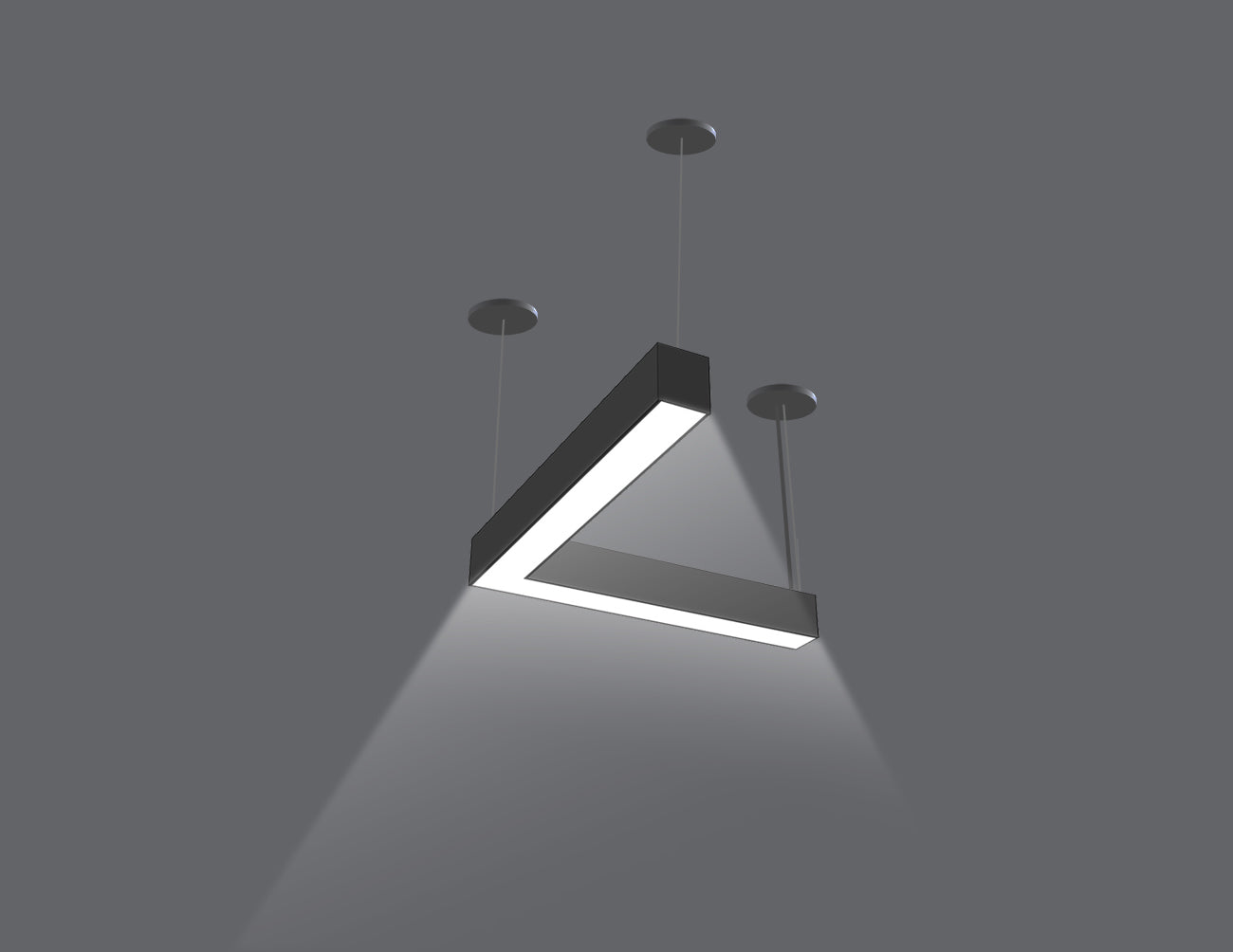 LED Linear Light - L8070 - Milky Flat Lens - L Shape | GL LED US LIGHTING