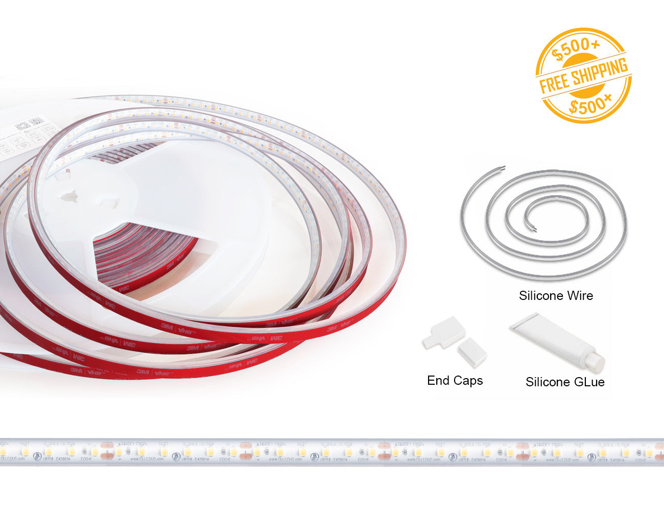 LED Strip Light - Single Color - ECO Series LED Tape Light -24V - IP67 ...