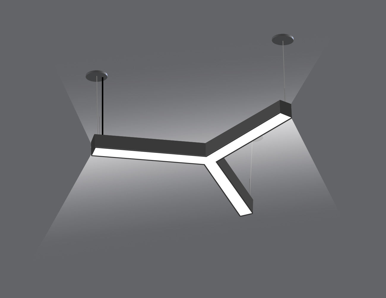 LED Linear Light - L8070 - Louver Lens - Y Shape | GL LED US LIGHTING