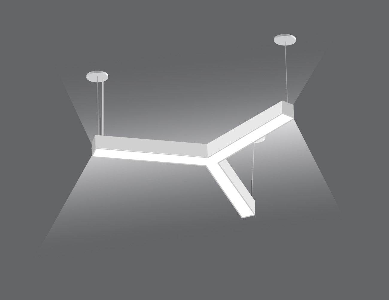 LED Linear Light - L8070 - Louver Lens - Y Shape | GL LED US LIGHTING