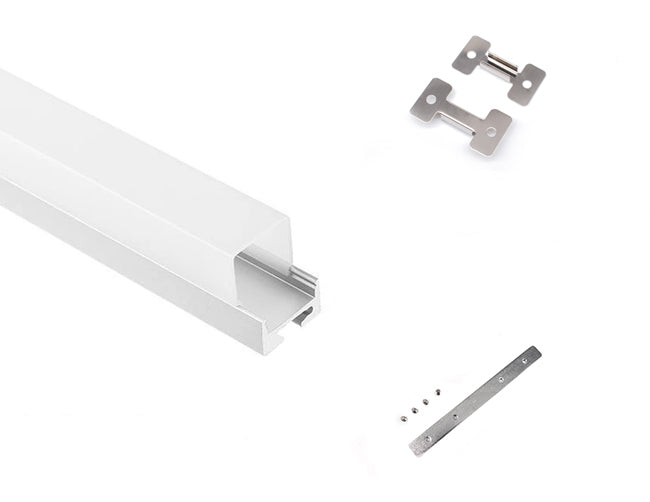 SQUARE DOME - YD 1604 Aluminum Channel + Milky Diffuser - 94" | GL LED ...